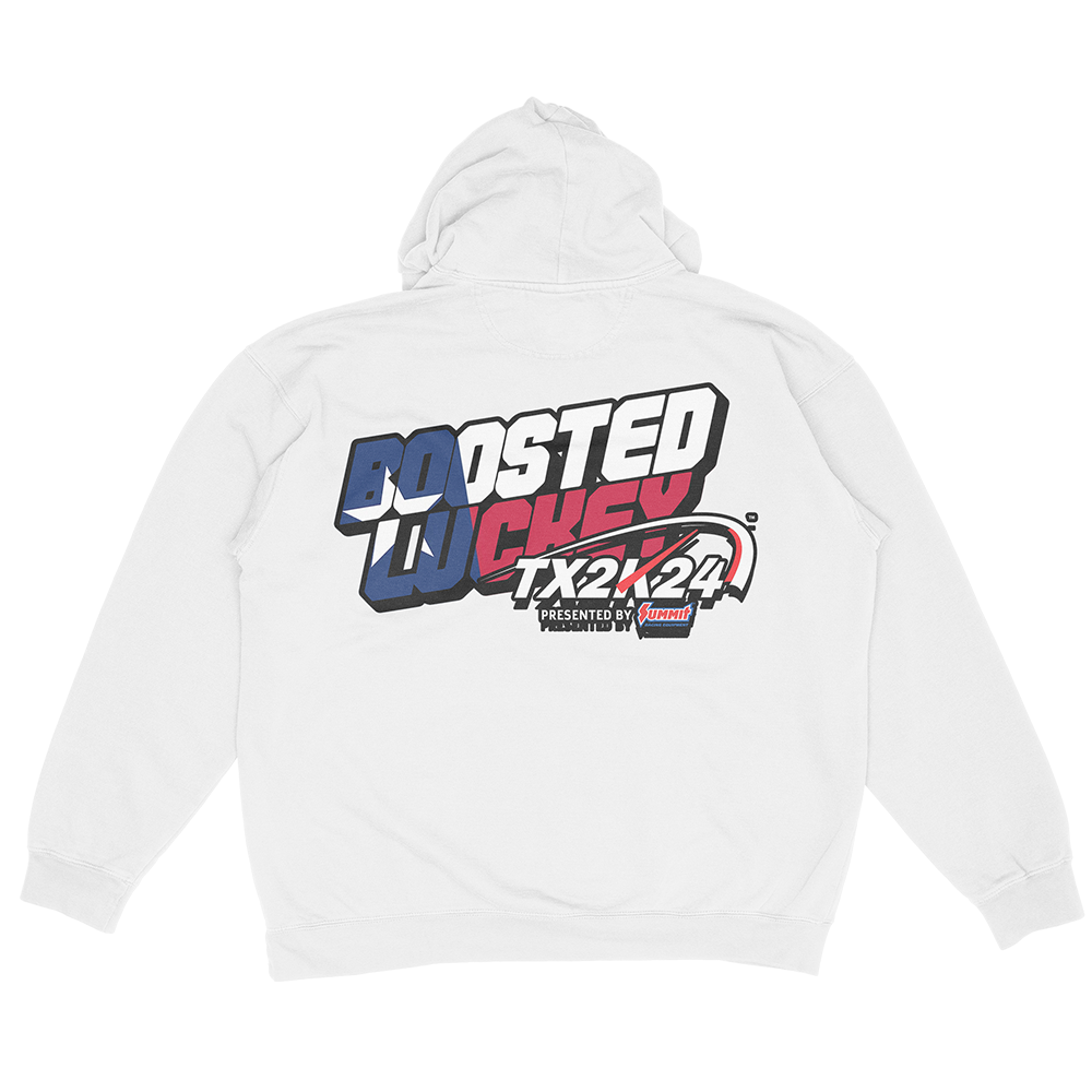 BOOSTED LUCKEY TEXAS 2K24 HOODIE WHITE – luckeyracing